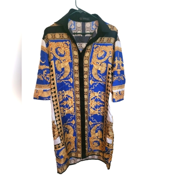 Versace | Dresses | Versace Rare Midi Dress 0 Silk Sz 6 | Poshmark